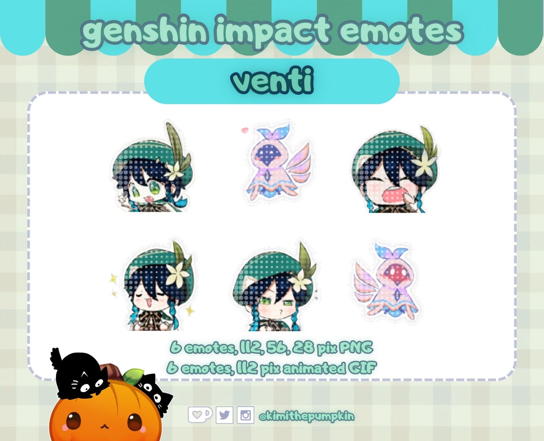 Animated Emotes for Twitch,discord or Youtube With Venti / Premade ...