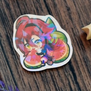Shikanoin Heizou Sticker / Genshin Impact Holographic Die-cut Sticker ...