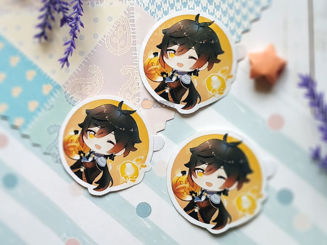 Zhongli Sticker / Genshin Impact Rex Lapis / Morax Stationery / Round ...