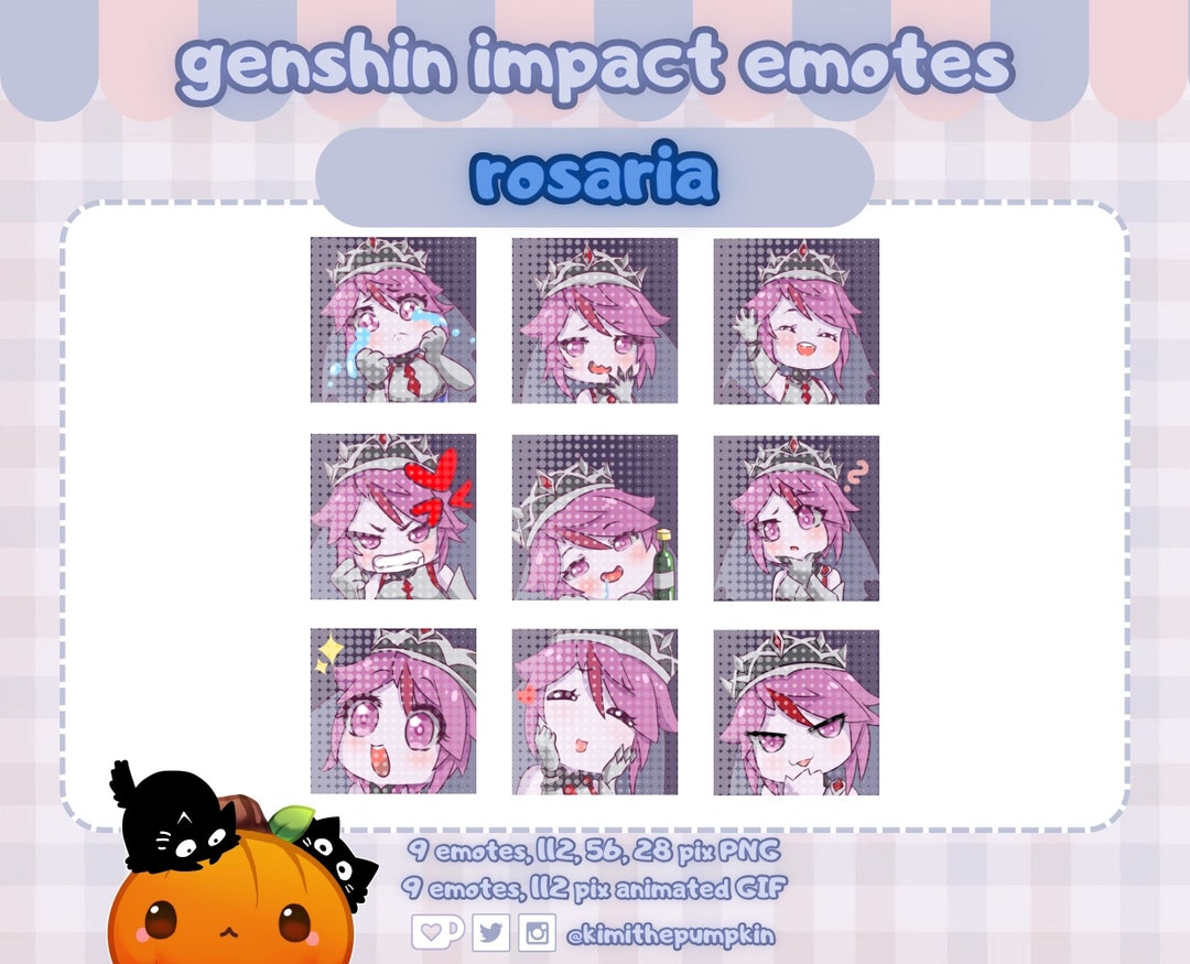 Animated Emotes for Twitch,discord or Youtube With Rosaria / Premade ...