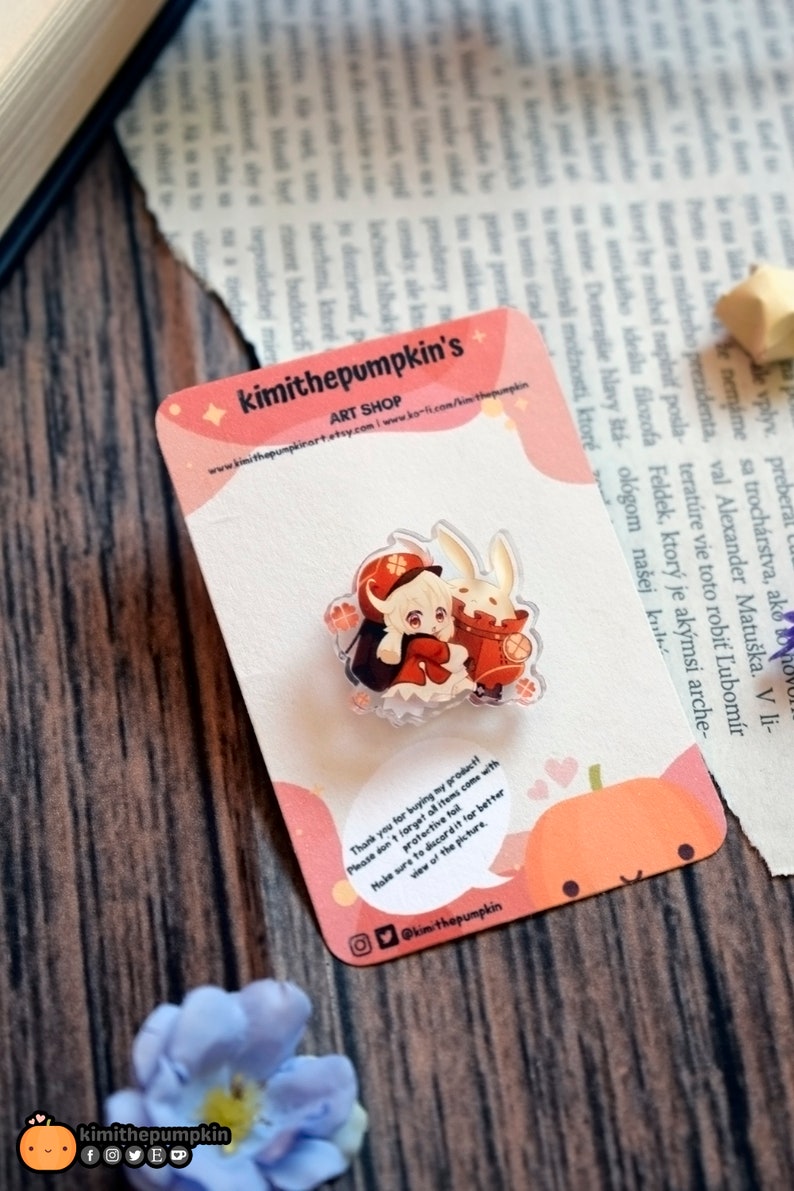 Klee Acrylic Pin / Genshin Impact Badge - Etsy