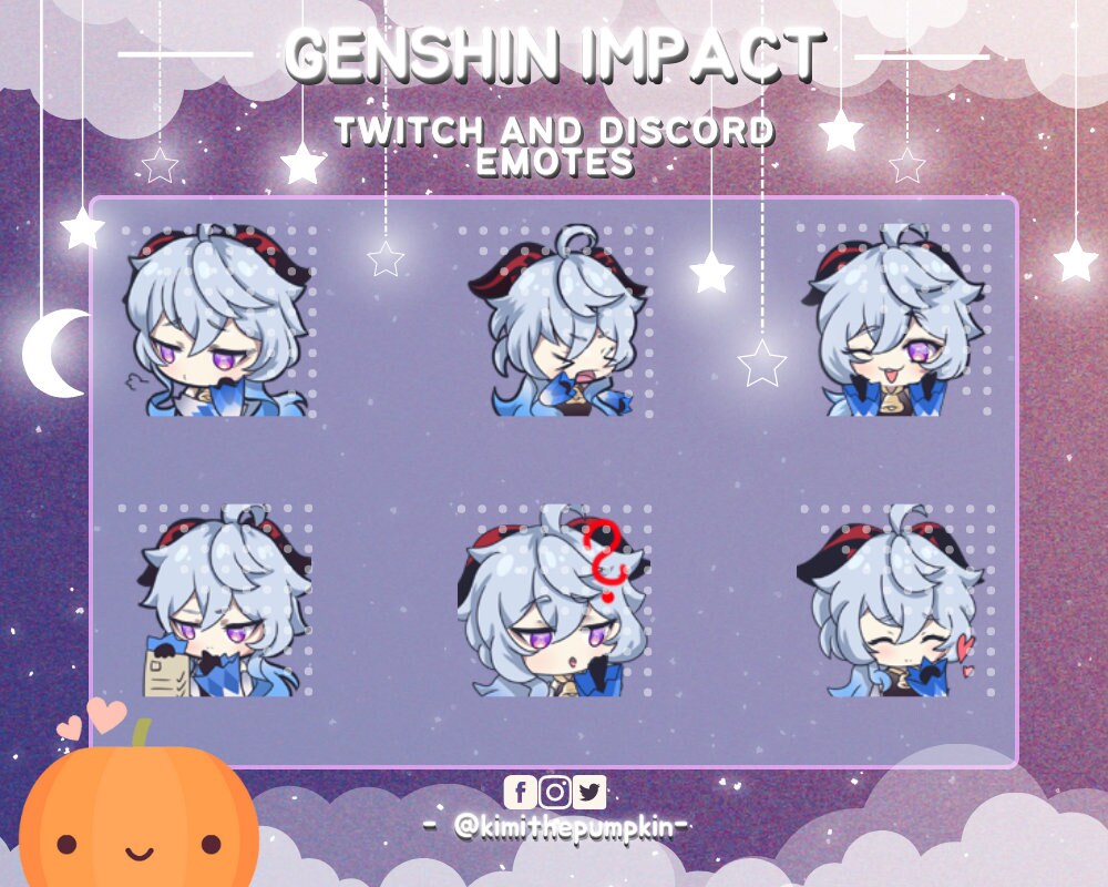 Twitch Animated Emote Genshin Impact Ganyu - Etsy Australia