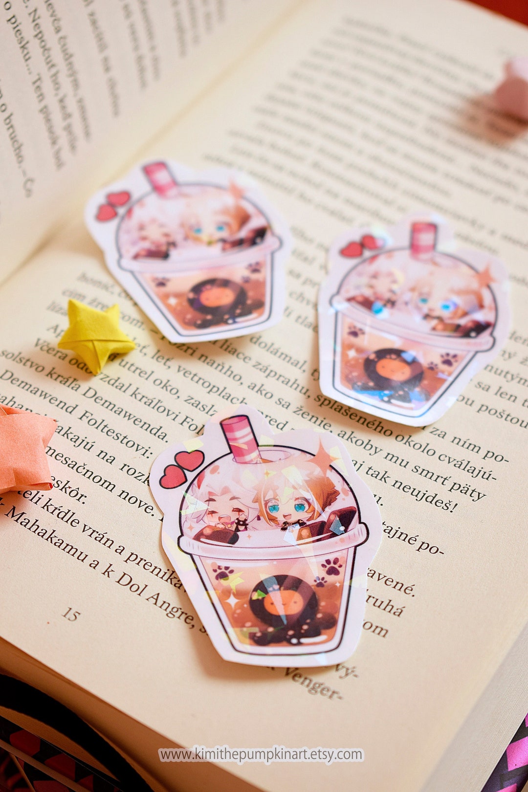 Genshin Impact Arataki Itto X Gorou Boba Tea Holographic - Etsy