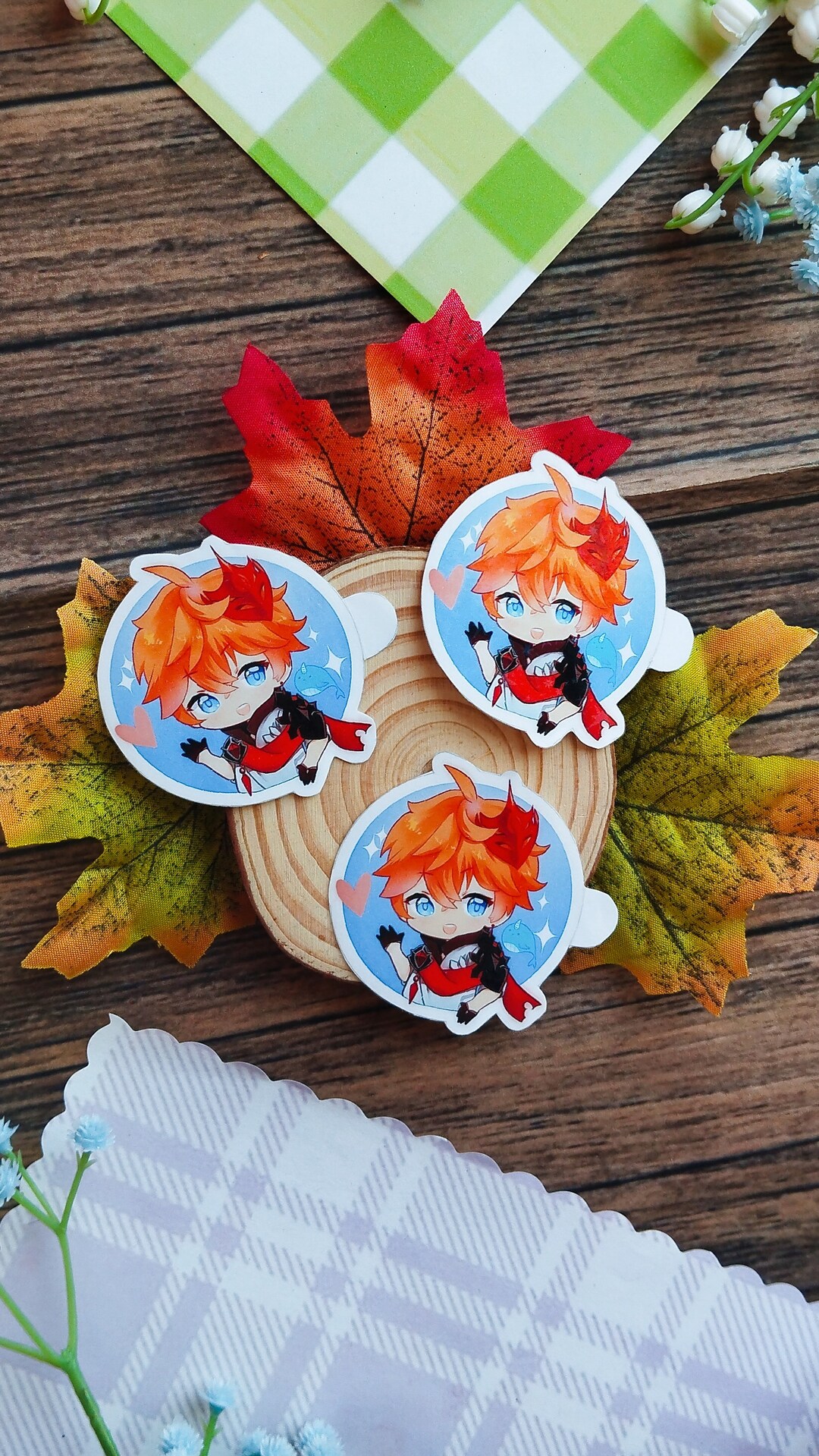 Tartaglia Stickers/ Genshin Impact Childe Round Sticker / Tartaglia ...