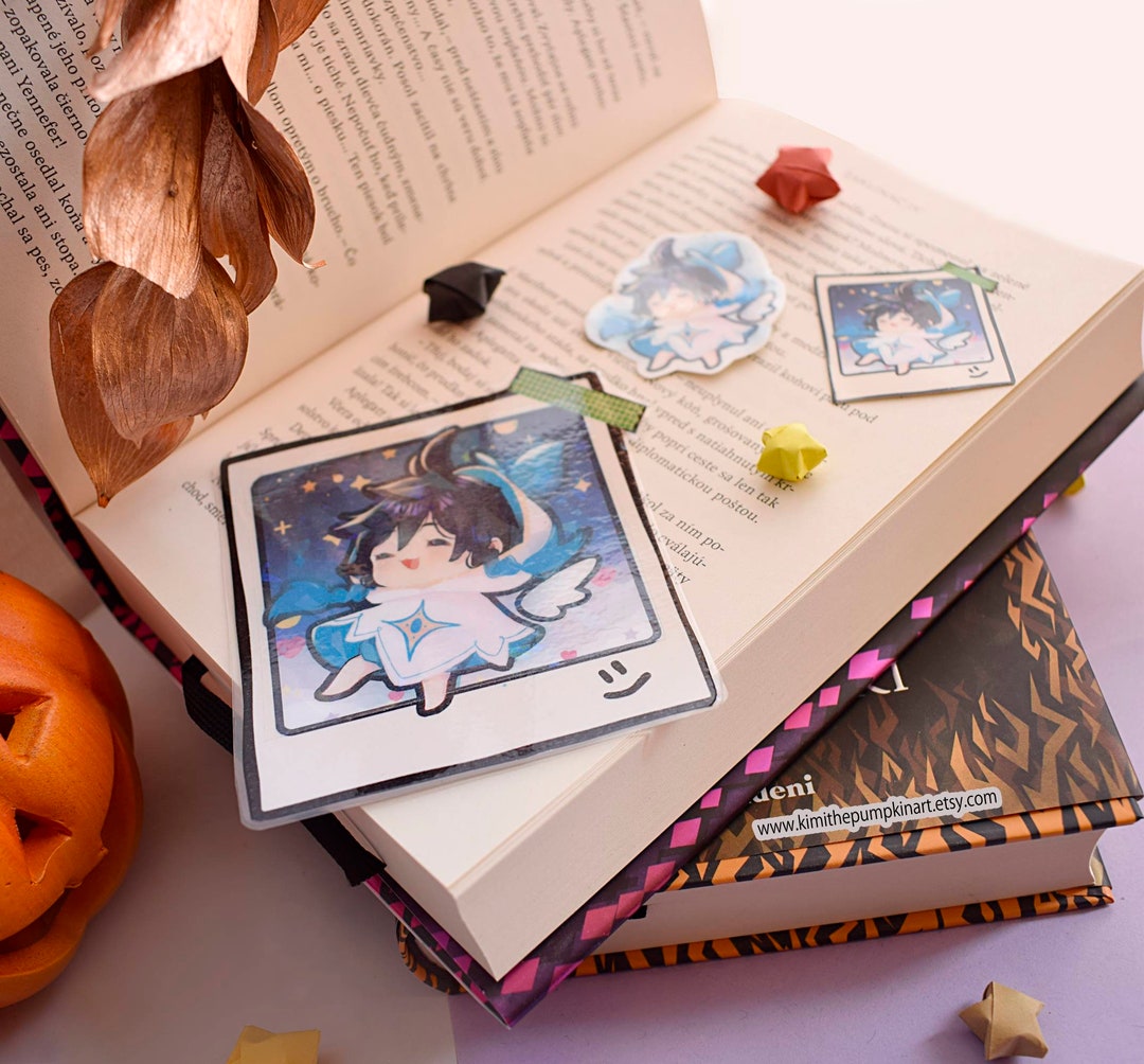 Laminated Genshin Impact Bookmark With Venti / Venti Sticker and ...