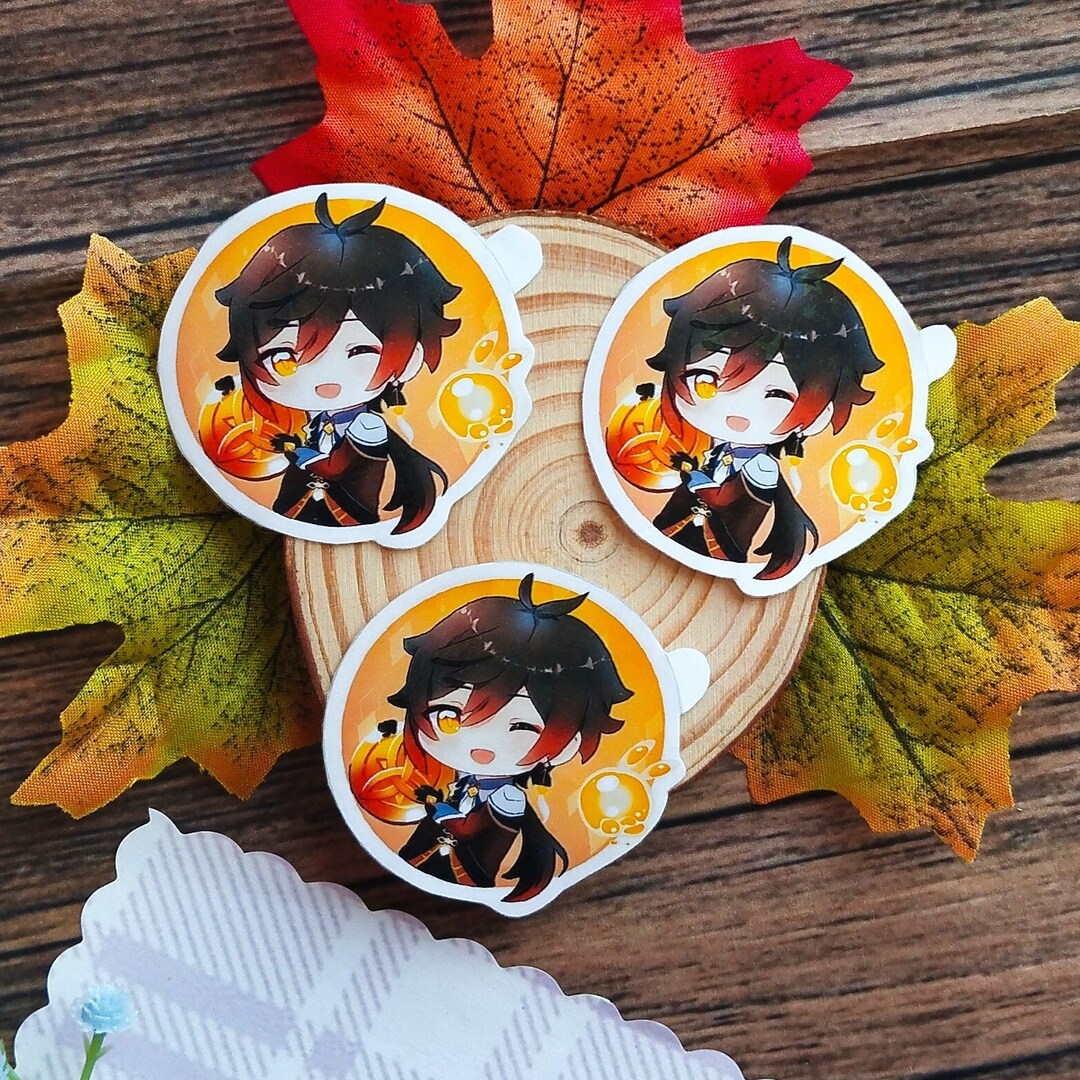 Zhongli Sticker / Genshin Impact Rex Lapis / Morax Stationery / Round ...