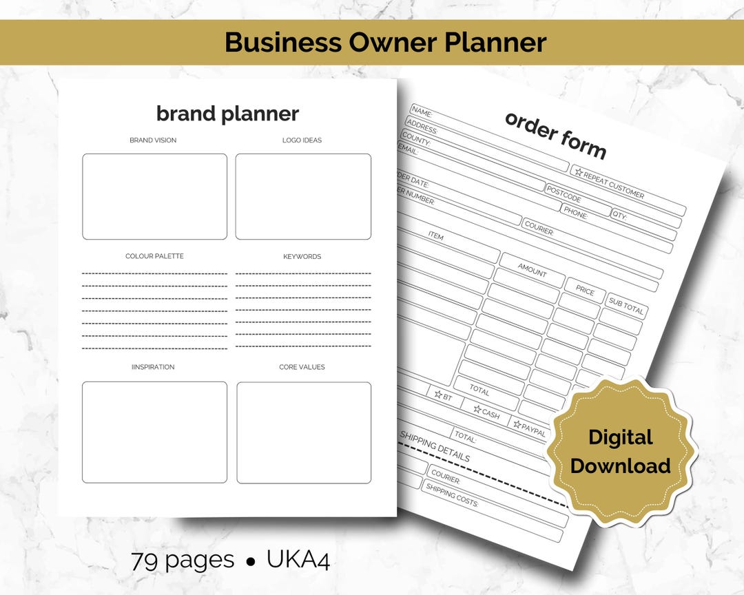 79 Pages Ultimate Business Planner | Small Biz Organiser | Printable ...