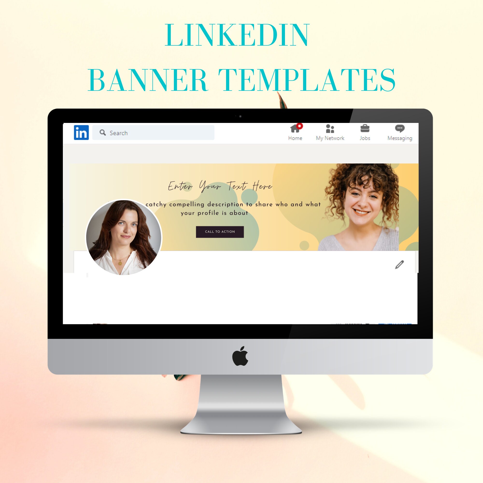 Linkedin Banner Set Templates INSTANT DOWNLOAD Canva Template, Web ...