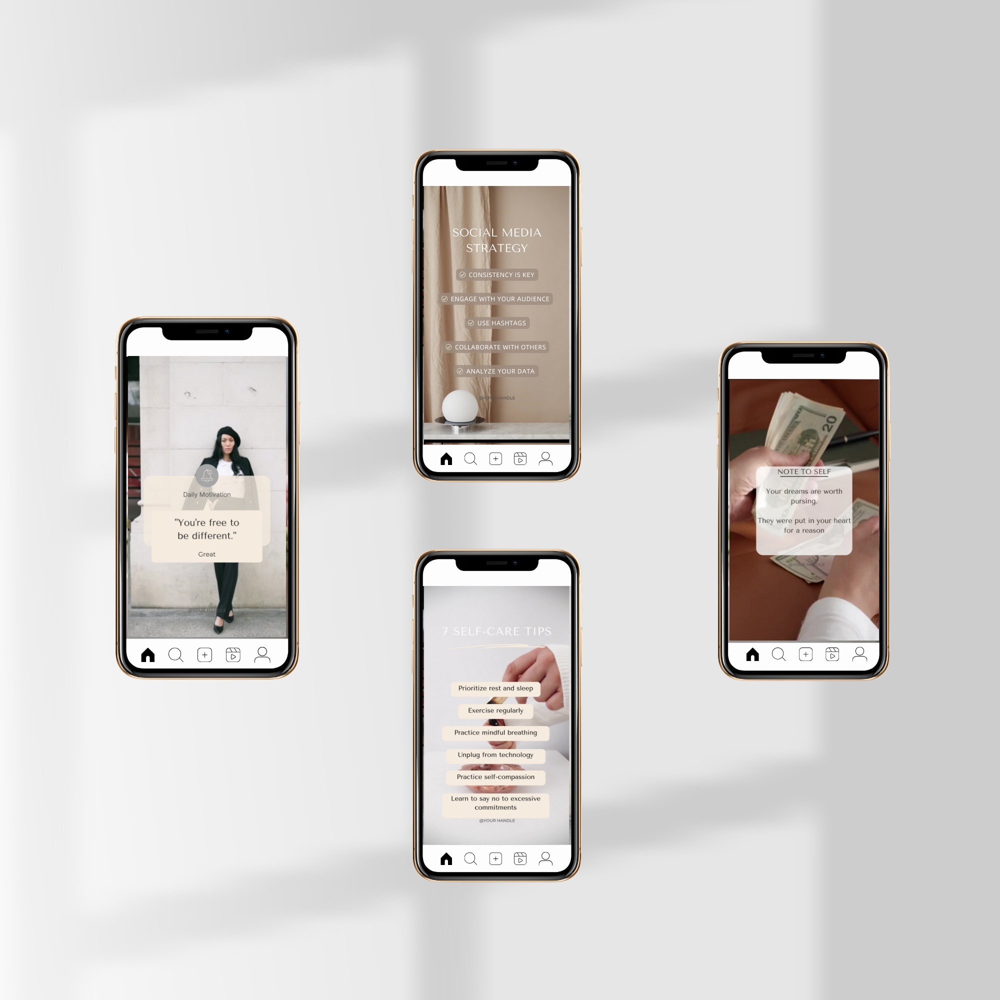 Instagram Faceless Video Reel Templates Motivational Quote Reels for ...