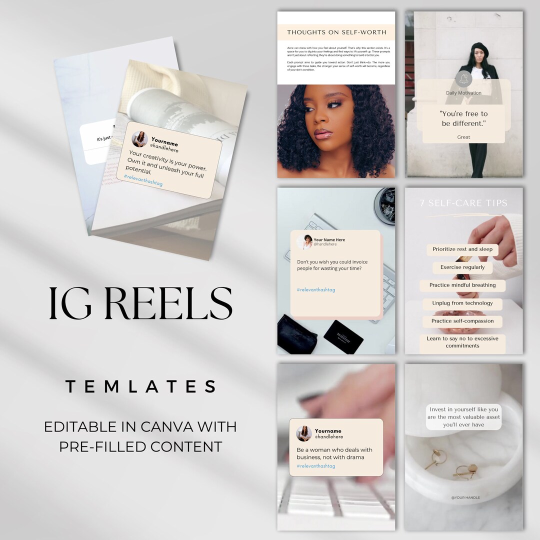 Instagram Faceless Video Reel Templates Motivational Quote Reels for ...