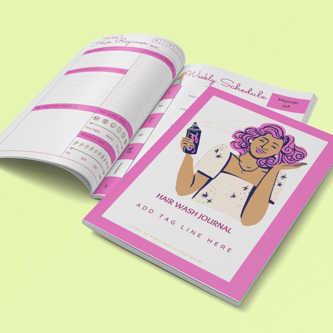 Hair Journal for All Hair Types Natural Hair Care Journal for - Etsy