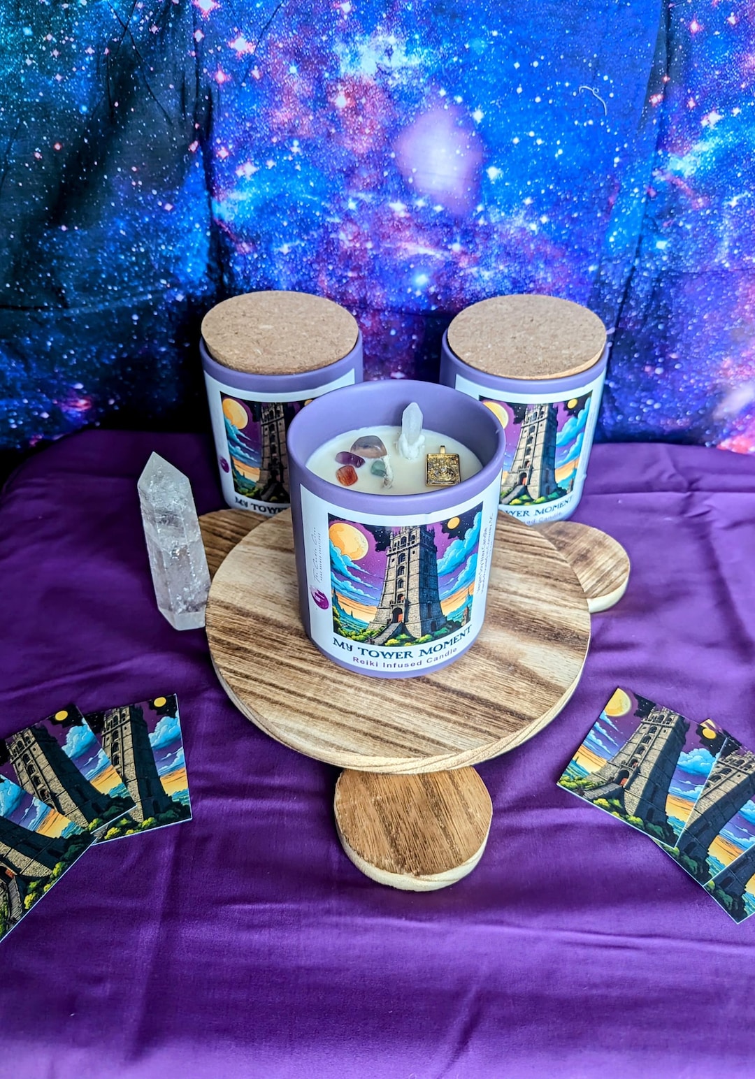 Tower Moment Tarot Candle, Tarot Card Candles, Tower Tarot, Mystical ...
