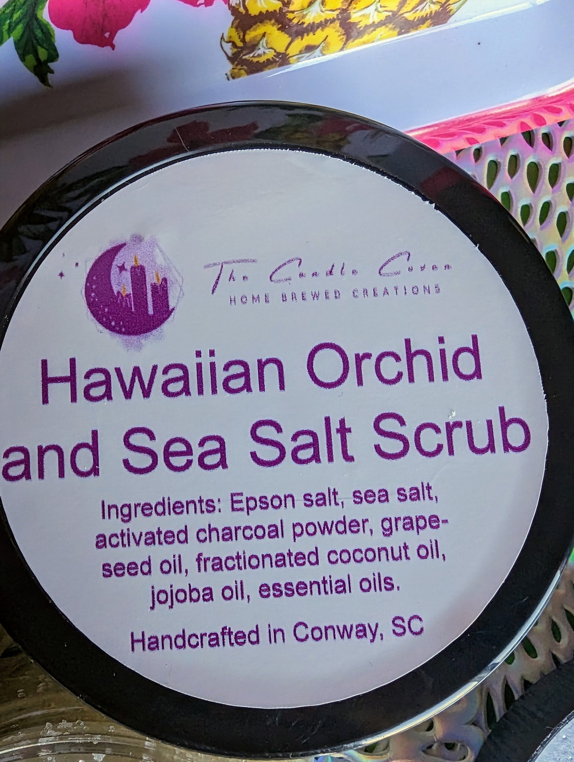 Sea Salt Scrub, Sea Salt and Orchid, Salt Scrub for Body, Exfoliating ...