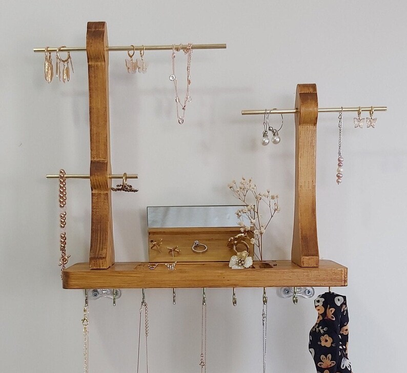 Jewelry Organizer Wall Mount Floating Jewelry Holder | Etsy