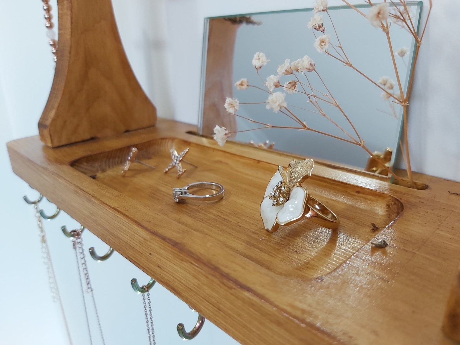 Jewelry Organizer Wall Mount Floating Jewelry Holder - Etsy