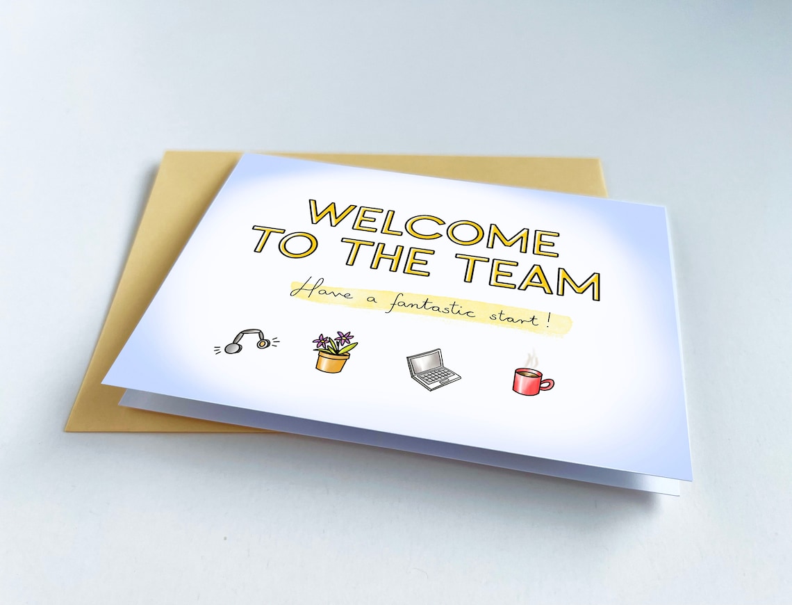 Fun Welcome Greeting Card for New Hires and Starters in Your Team ...