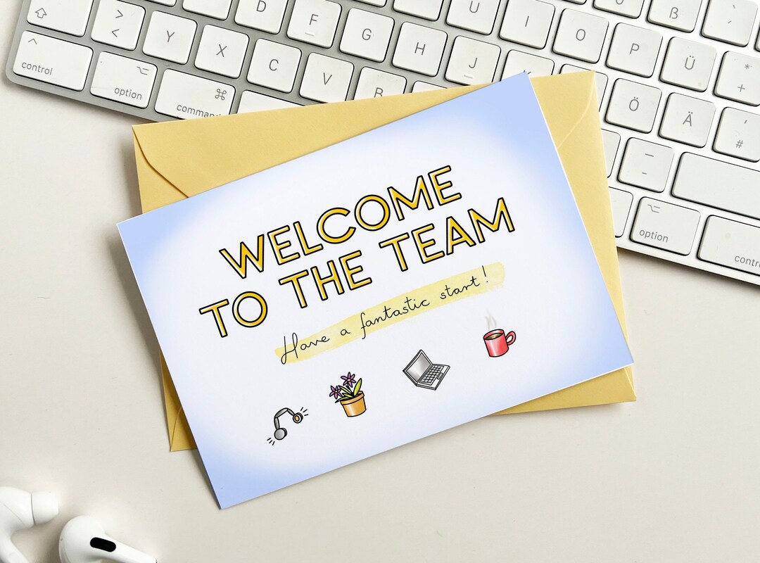 Fun Welcome Greeting Card for New Hires and Starters in Your Team ...