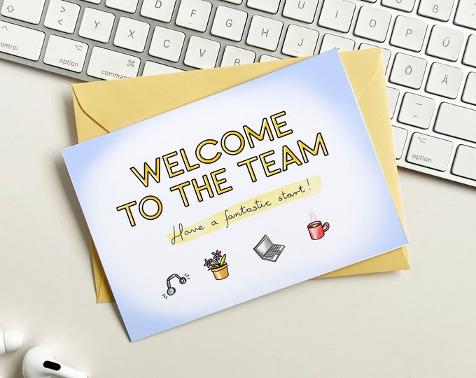 Fun Welcome Greeting Card for New Hires and Starters in Your Team ...