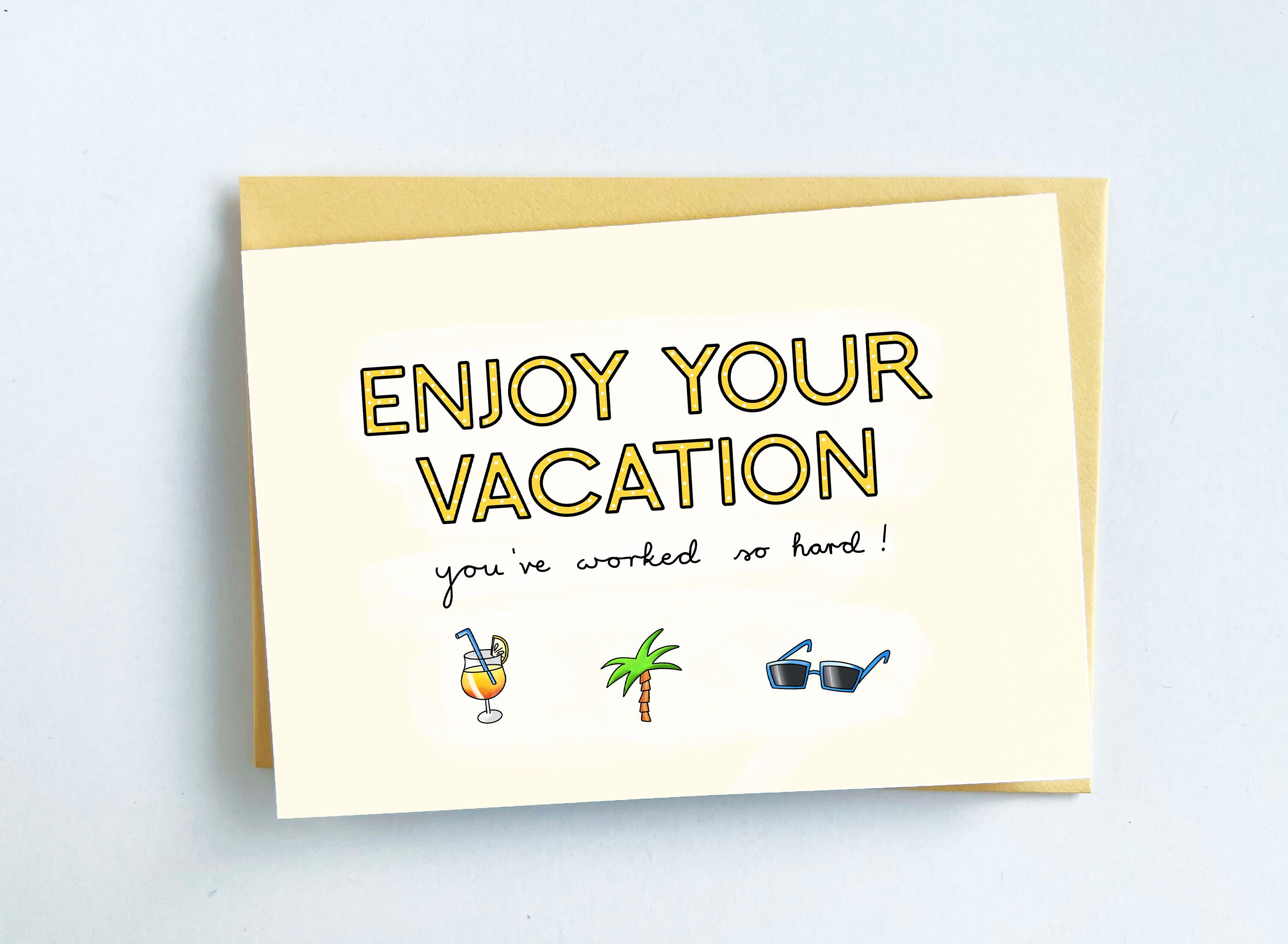 Enjoy Your Vacation Card Appreciation Greeting For Colleagues And Enjoy Your Vacation Card Appreciation Greeting For Colleagues And