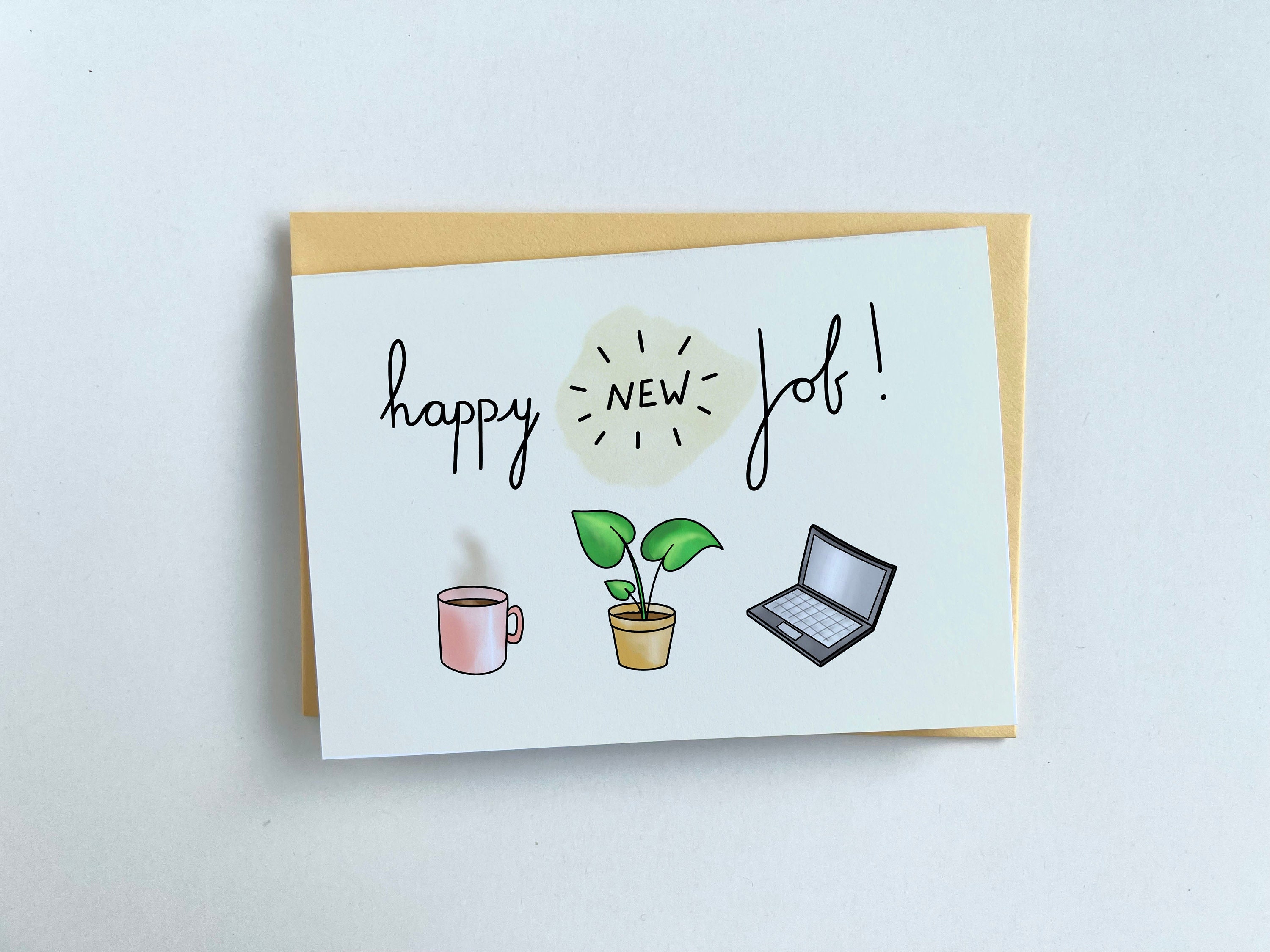 Fun Happy New Job Greeting Card Promotion New Hire - Etsy