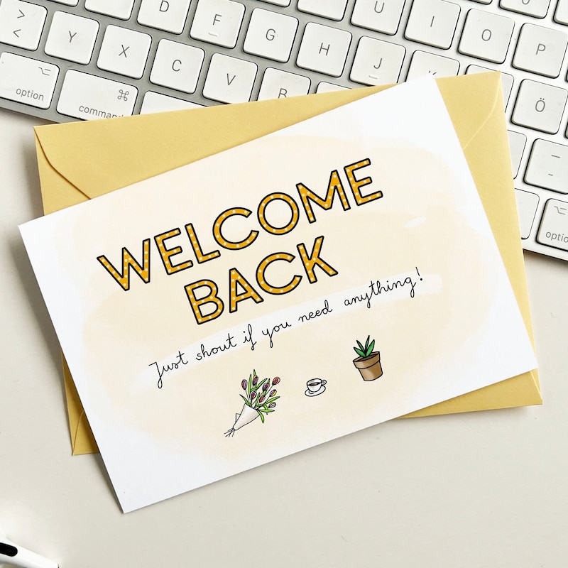 Welcome Back to Work Card - Etsy