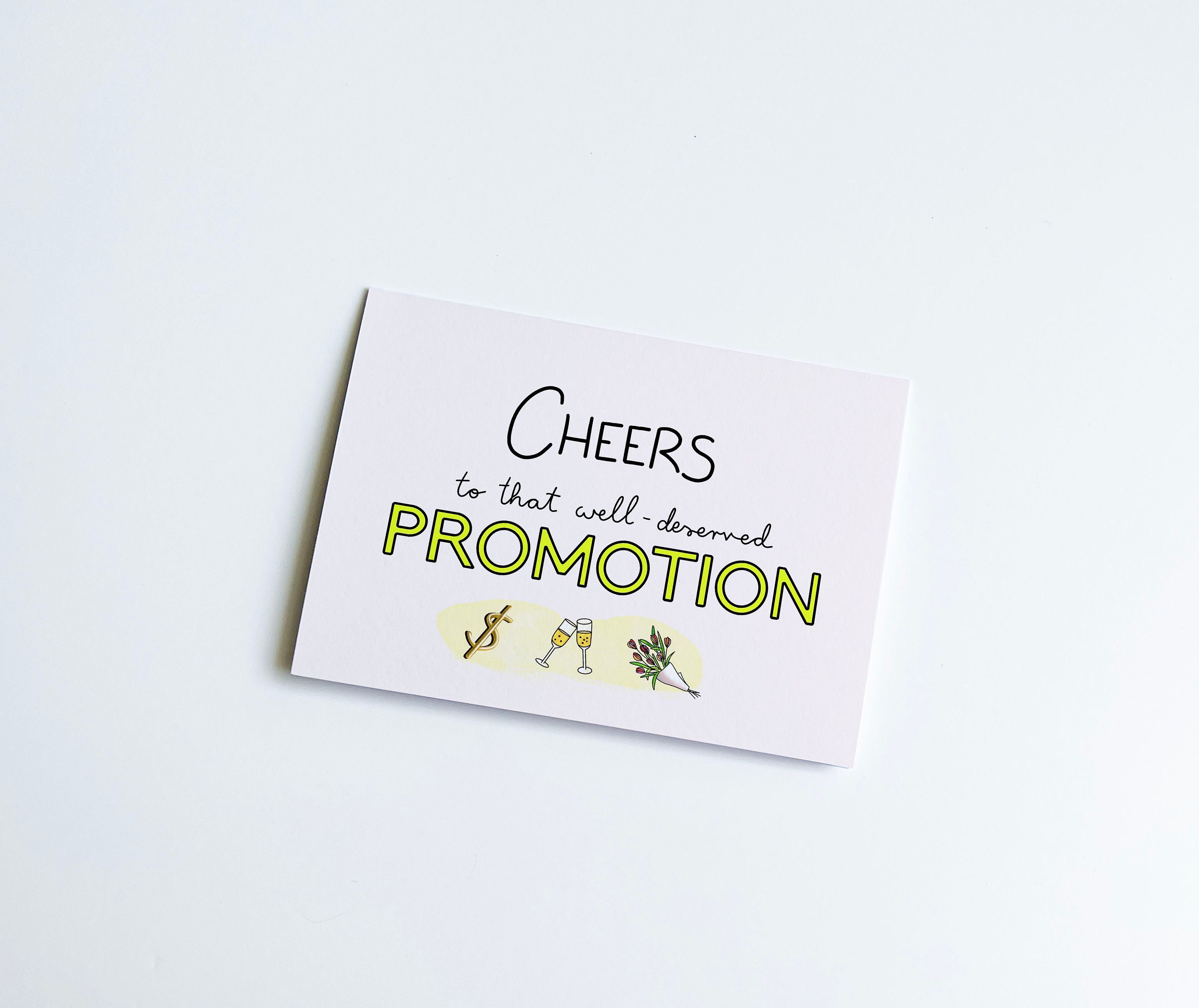 Fun Promotion Greeting Card Cheers to That Well Deserved Promotion - Etsy