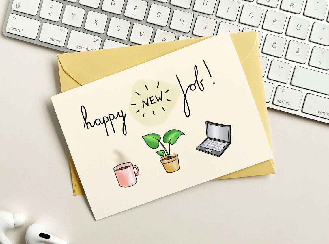 Fun Happy New Job Greeting Card Promotion New Hire - Etsy