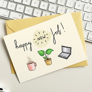 Fun Happy New Job Greeting Card - Promotion, New Hire, Internal Move or ...