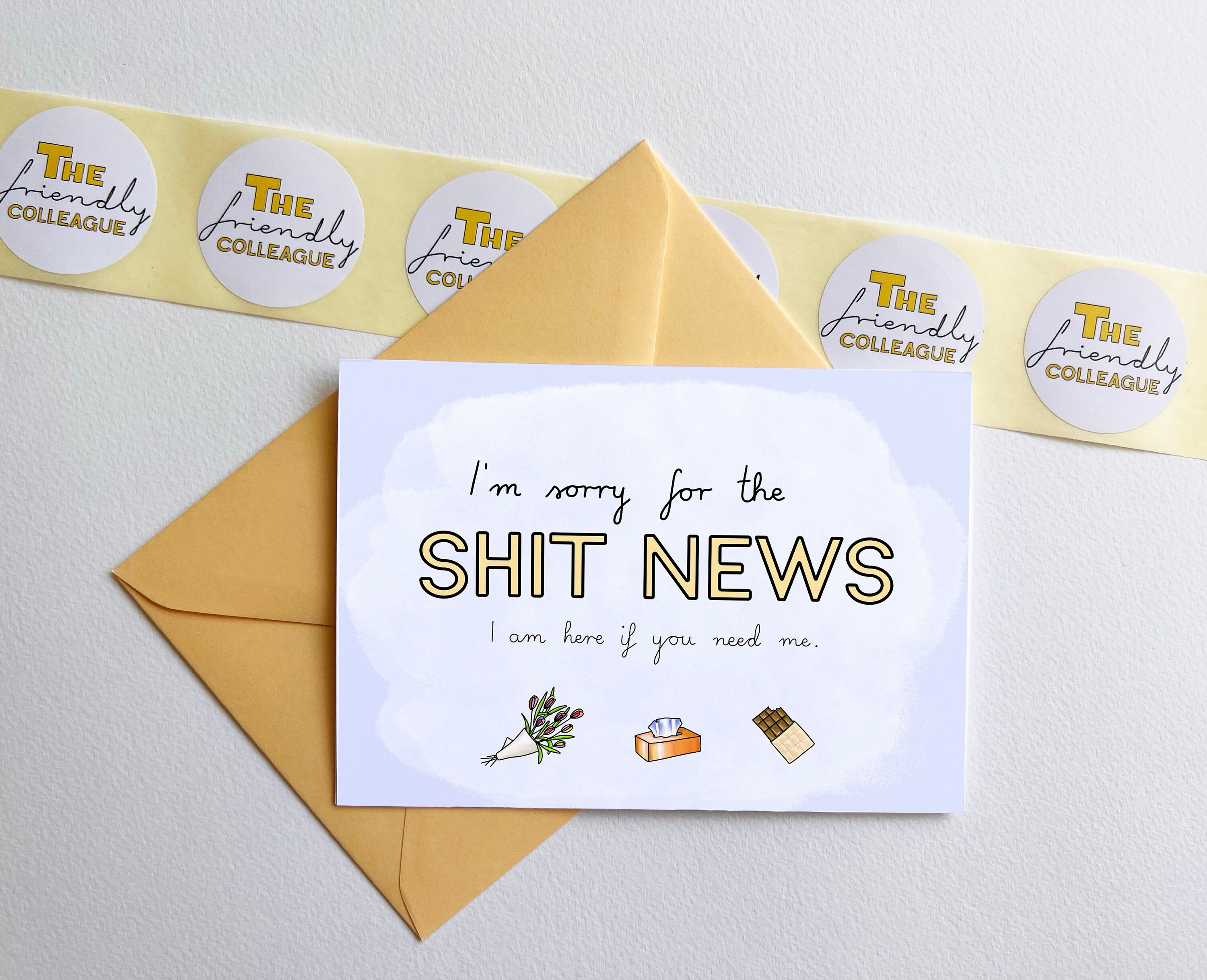 Caring Empathy Card I Am Sorry for the Sht News, I Am Here If You Need ...