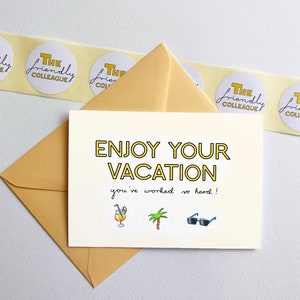 Enjoy Your Vacation Card Appreciation Greeting for Colleagues and ...