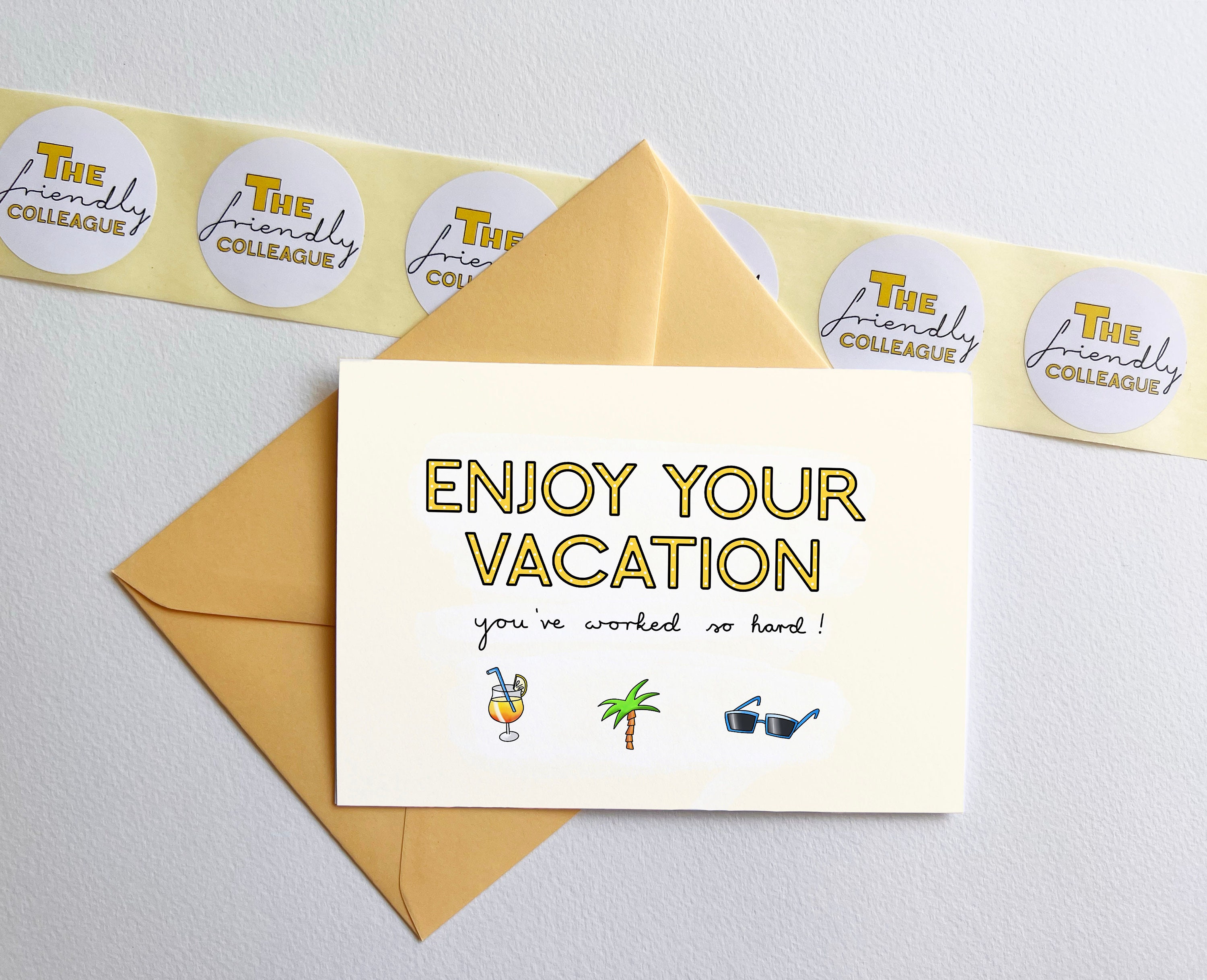 Enjoy Your Vacation Card Appreciation Greeting for Colleagues and ...