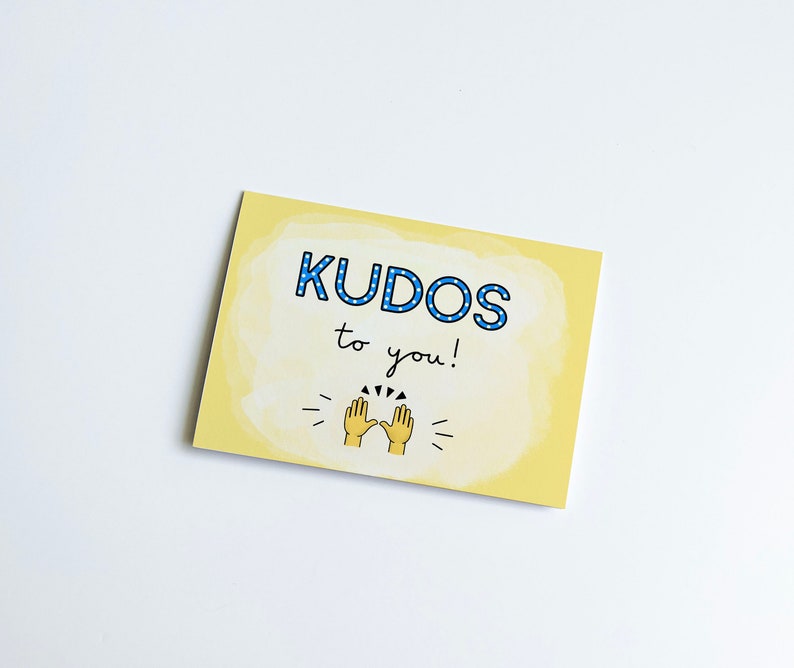Fun Appreciation Greeting Card - Kudos to You! - Etsy