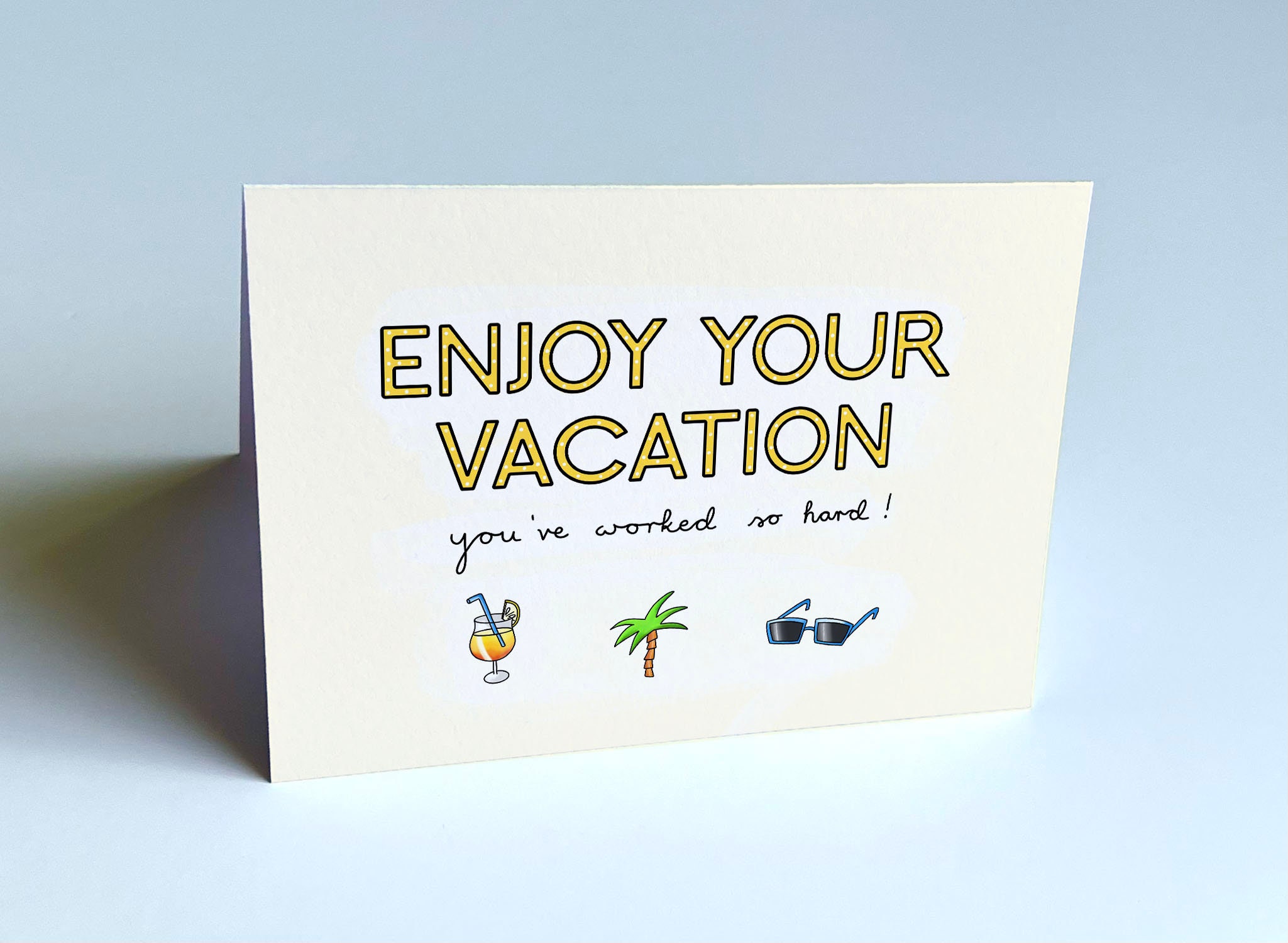 Enjoy Your Vacation Greeting Card for Your Colleagues and Employees - Etsy