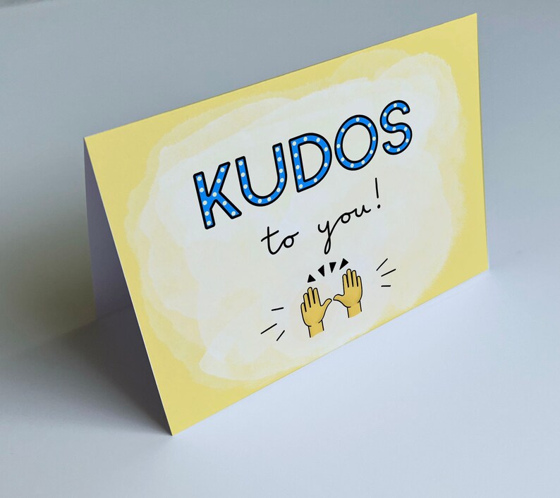 Fun Appreciation Greeting Card - Kudos to You! - Etsy