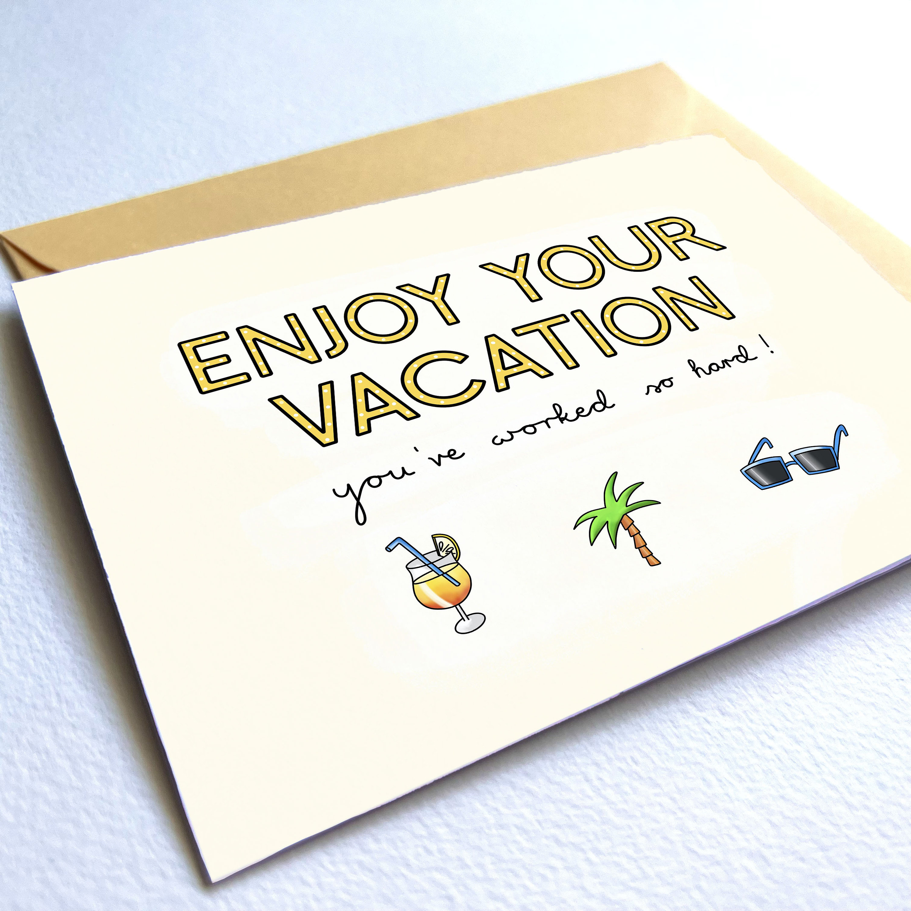 Enjoy Your Vacation Card Appreciation Greeting for Colleagues and ...