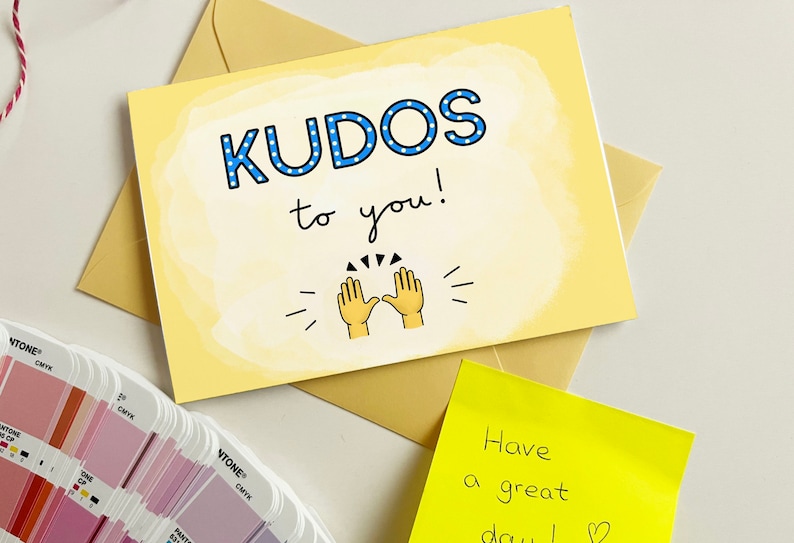 Fun Appreciation Greeting Card - Kudos to You! - Etsy