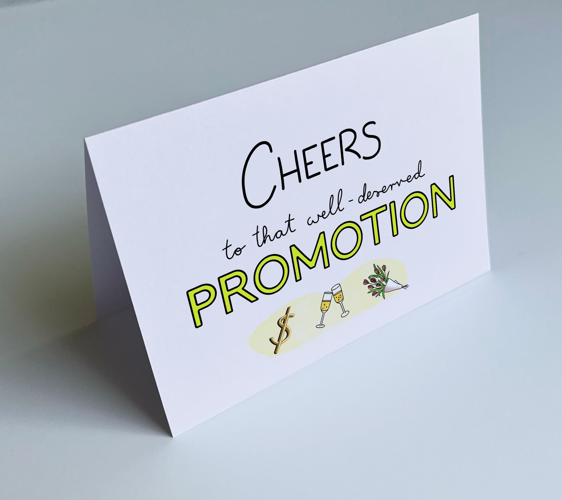 Fun Promotion Greeting Card Cheers to That Well Deserved Promotion - Etsy