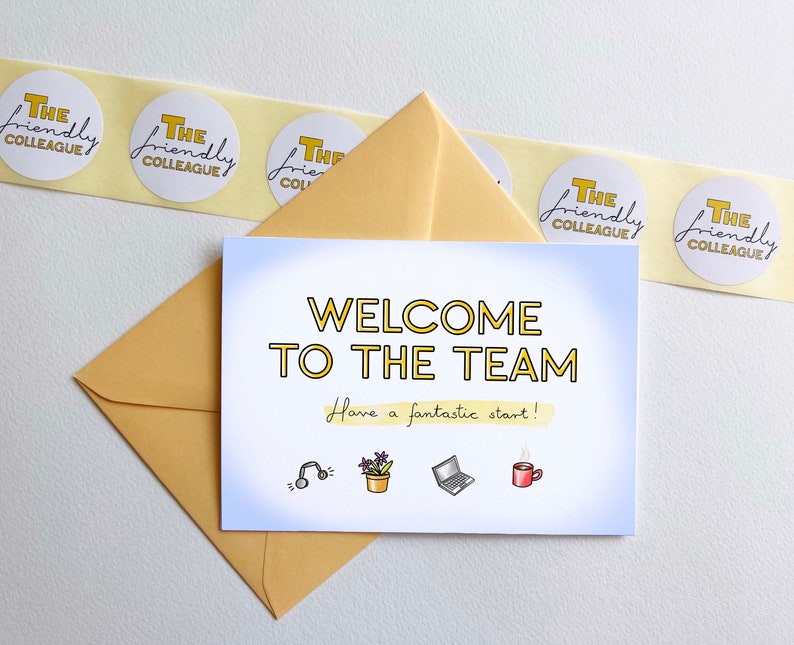 Fun Welcome Greeting Card for New Hires and Starters in Your Team ...
