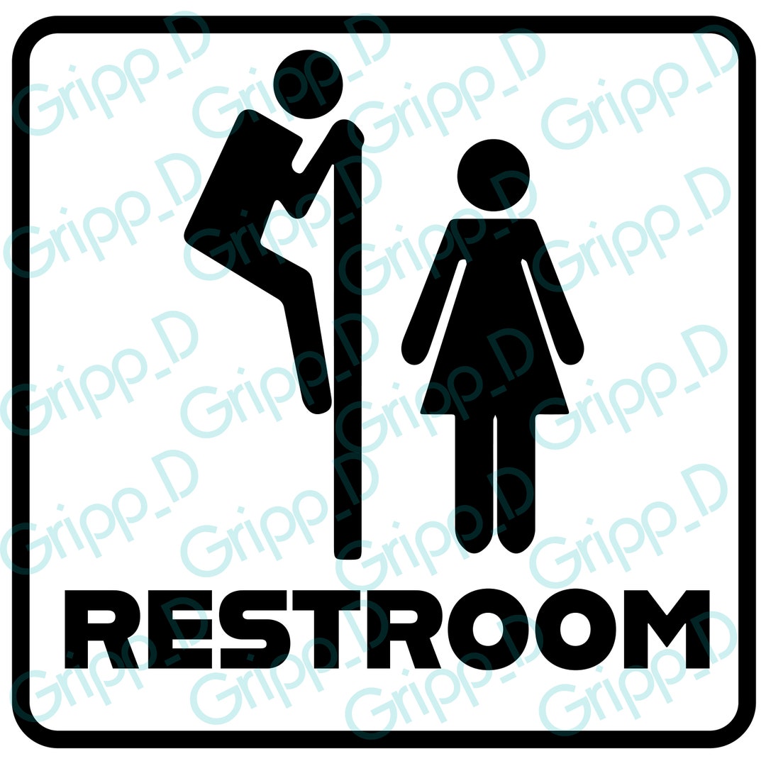 Restroom Sign Svg Bathroom Sign Svg Vector Cut File for - Etsy