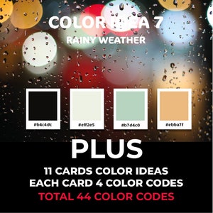 87 Color Ideas With HEX Color Codes - Color Palette - Digital Cards - Etsy