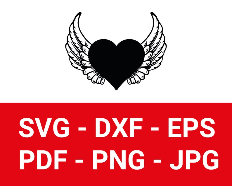 Clipart de corazón SVG, Eps, PDF, DXF, Png y Jpg. Perfecto para ...