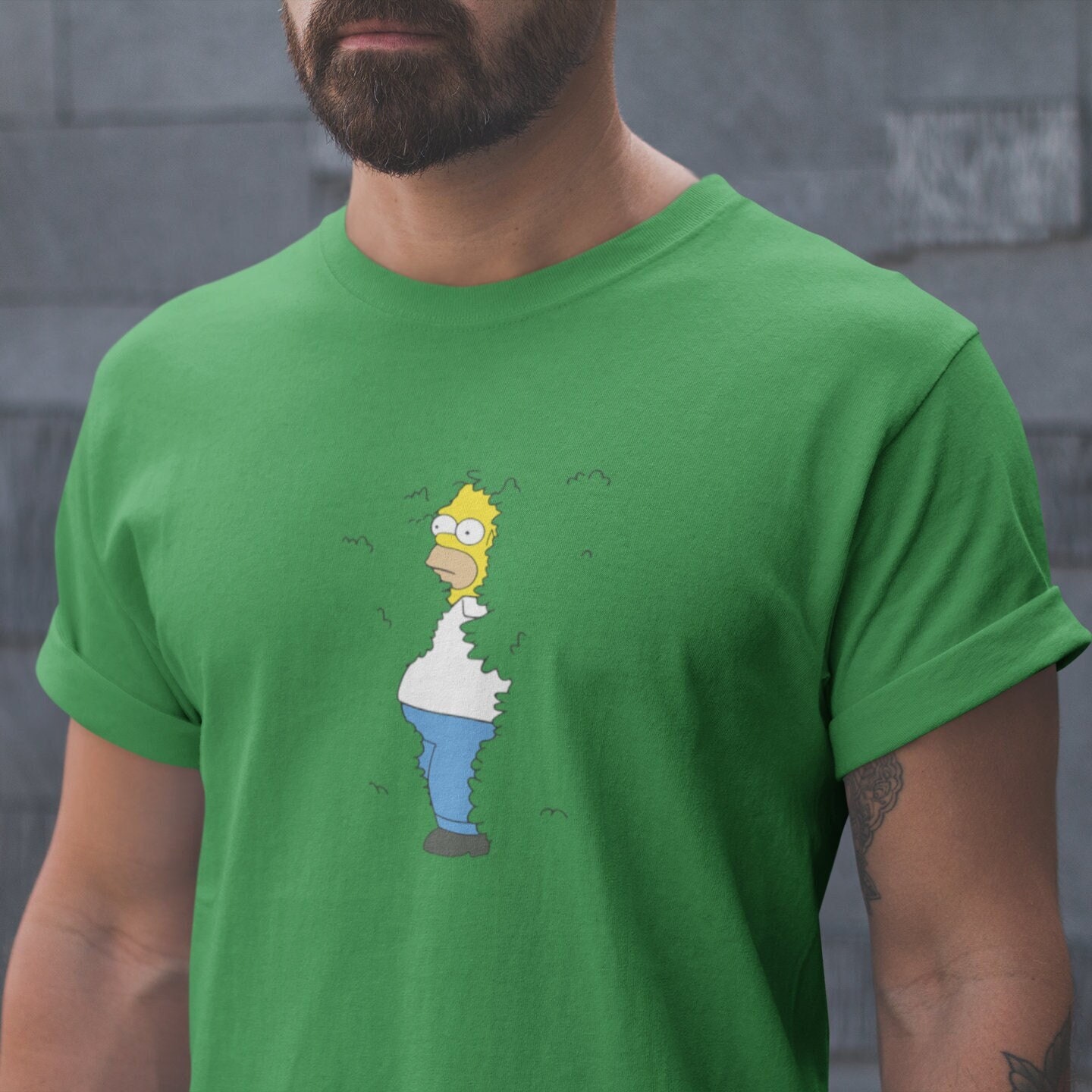 Homer Walking Into a Bush Meme Adult Unisex T-shirt - Etsy