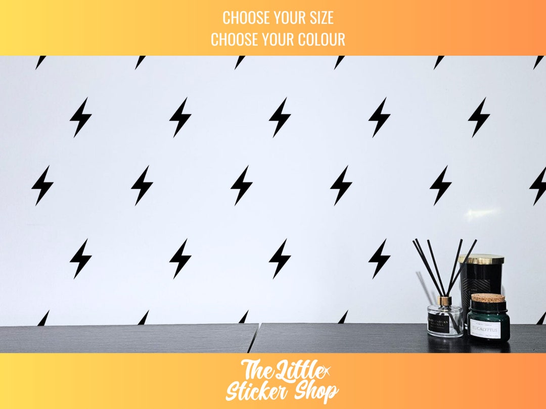 Lightning Bolts Vinyl Decals Wall Stickers, Stickers for Bedroom ...