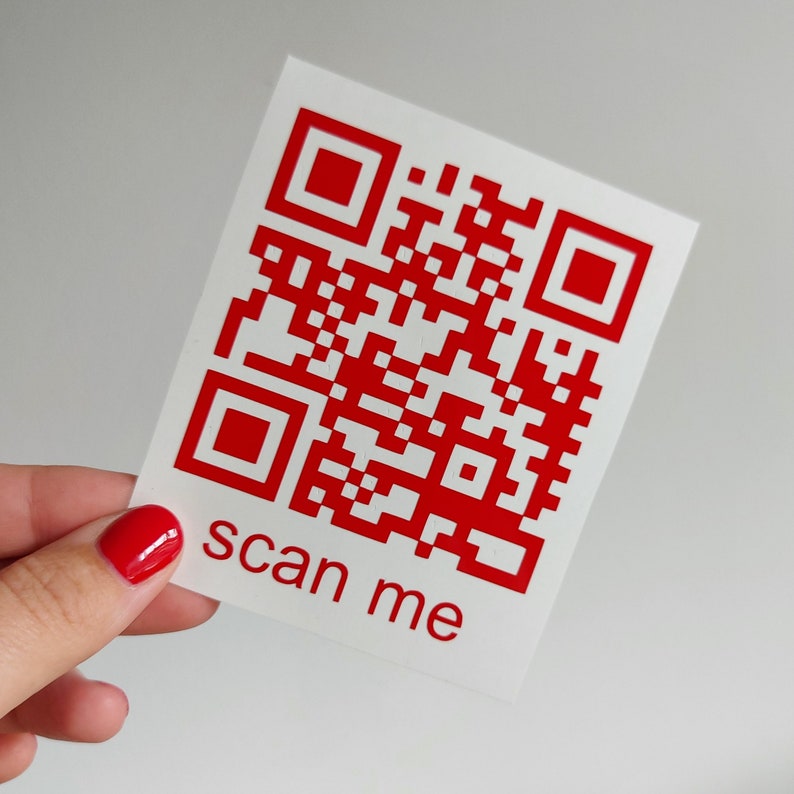 QR Code Vinyl Decal QR Code Sticker Scan Code Scan Vinyl - Etsy UK