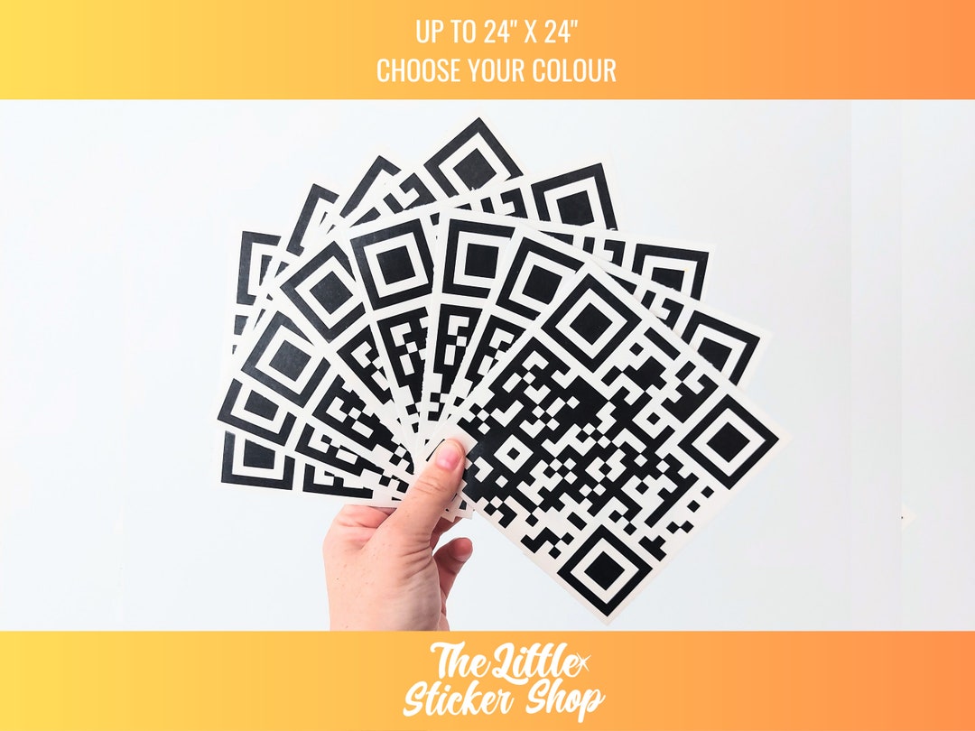 QR Code Vinyl Decal | QR Code Sticker, Scan Code, Scan Vinyl Decal ...