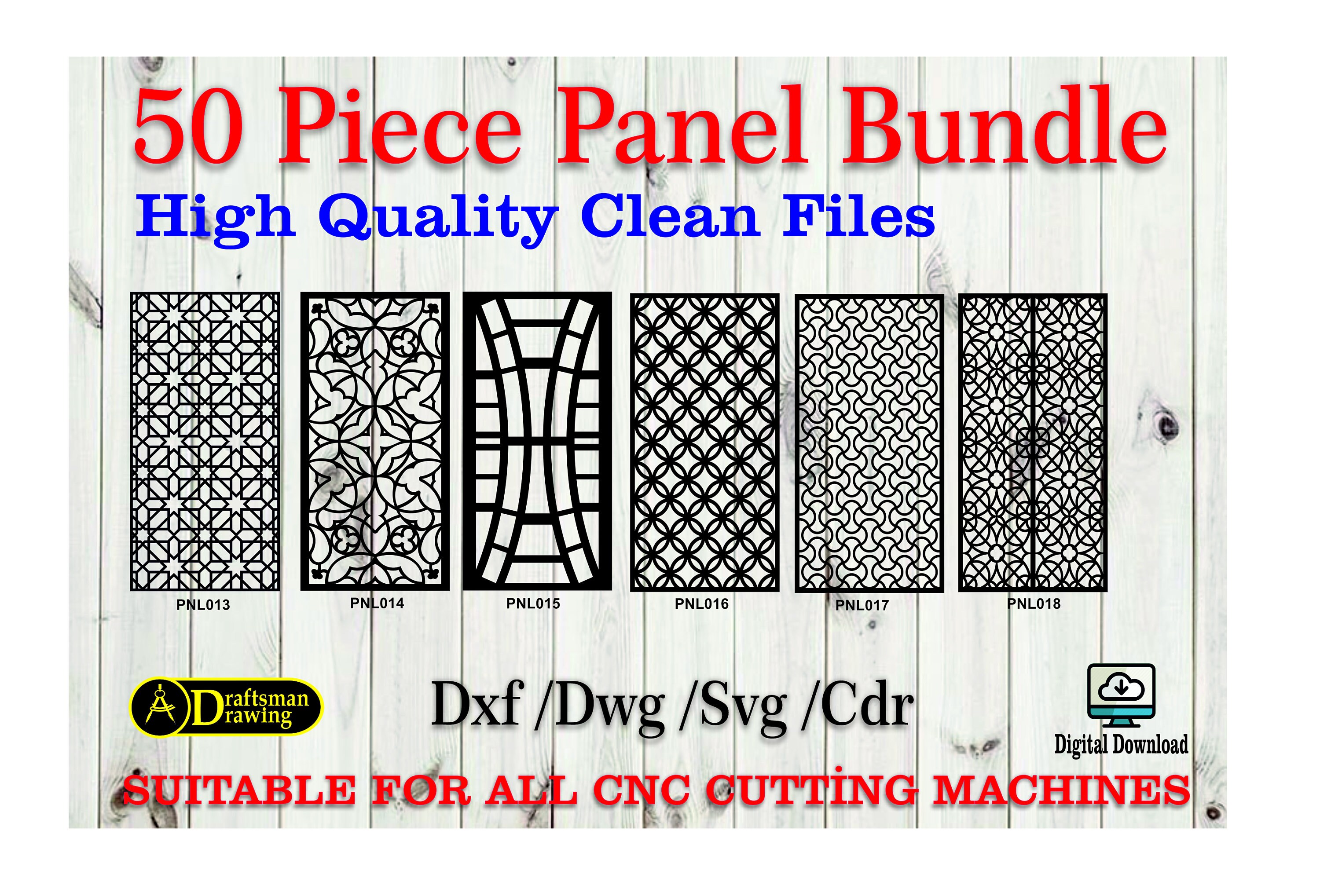 Pattern Panel Collection 1 Drawing File for CNC Laser - Etsy