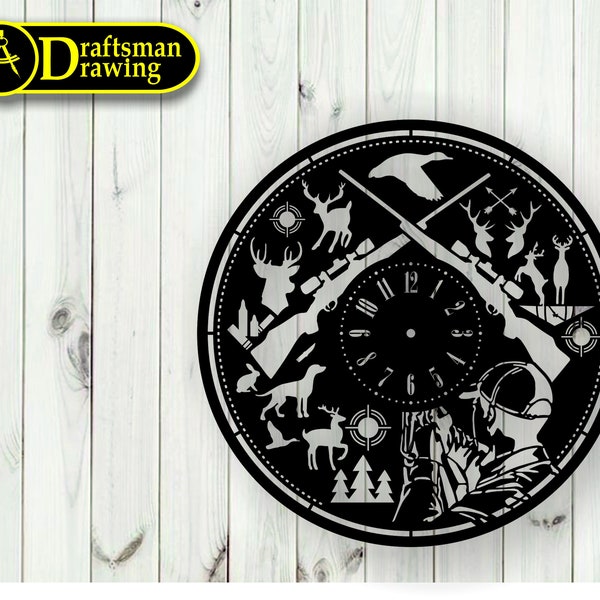 Laser Cut Hunter Clock - Etsy