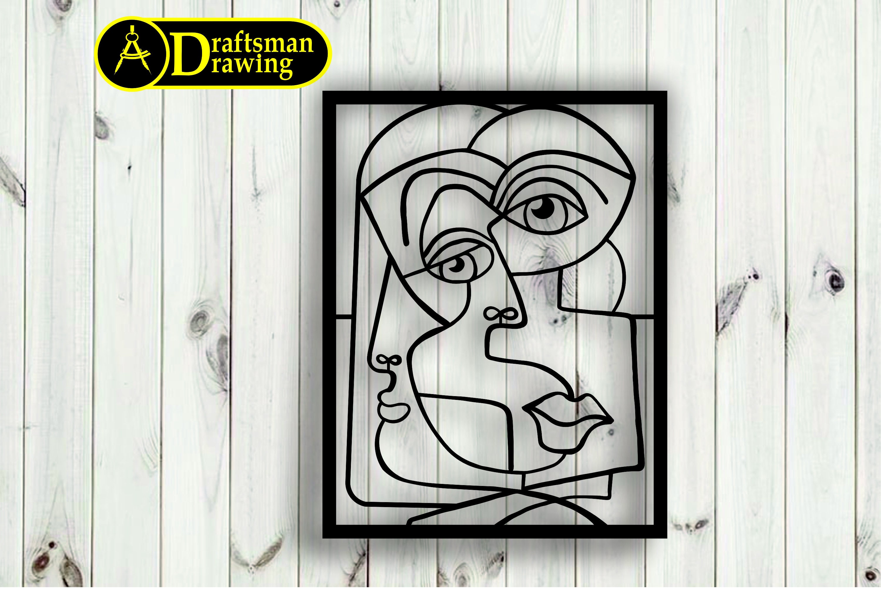 Cubism Style Poster Wall Art Decor Vector File for Laser Cutting ...