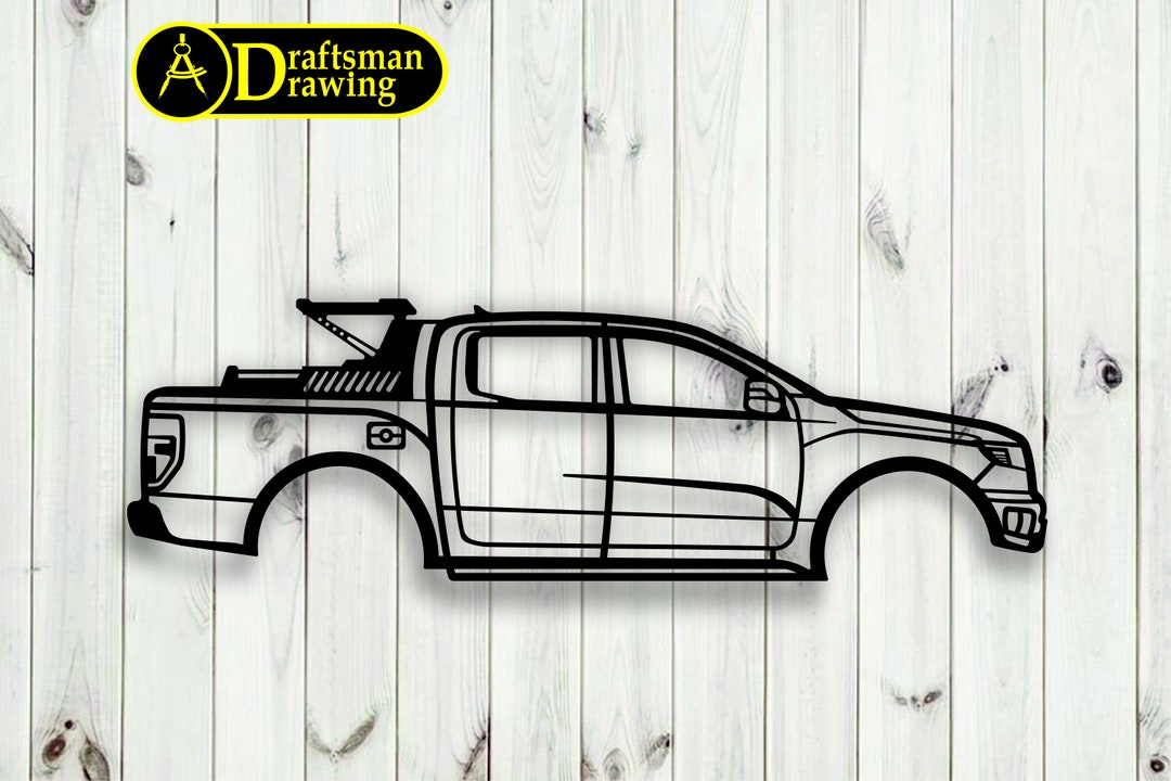 Pick up Car Wall Art Decor Vector File for Laser Cutting , Plasma ...