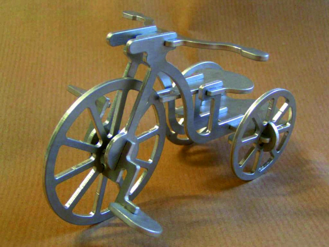 Bicycle 3d Puzzle for Adult Drawing File for Laser or Plasma | Etsy